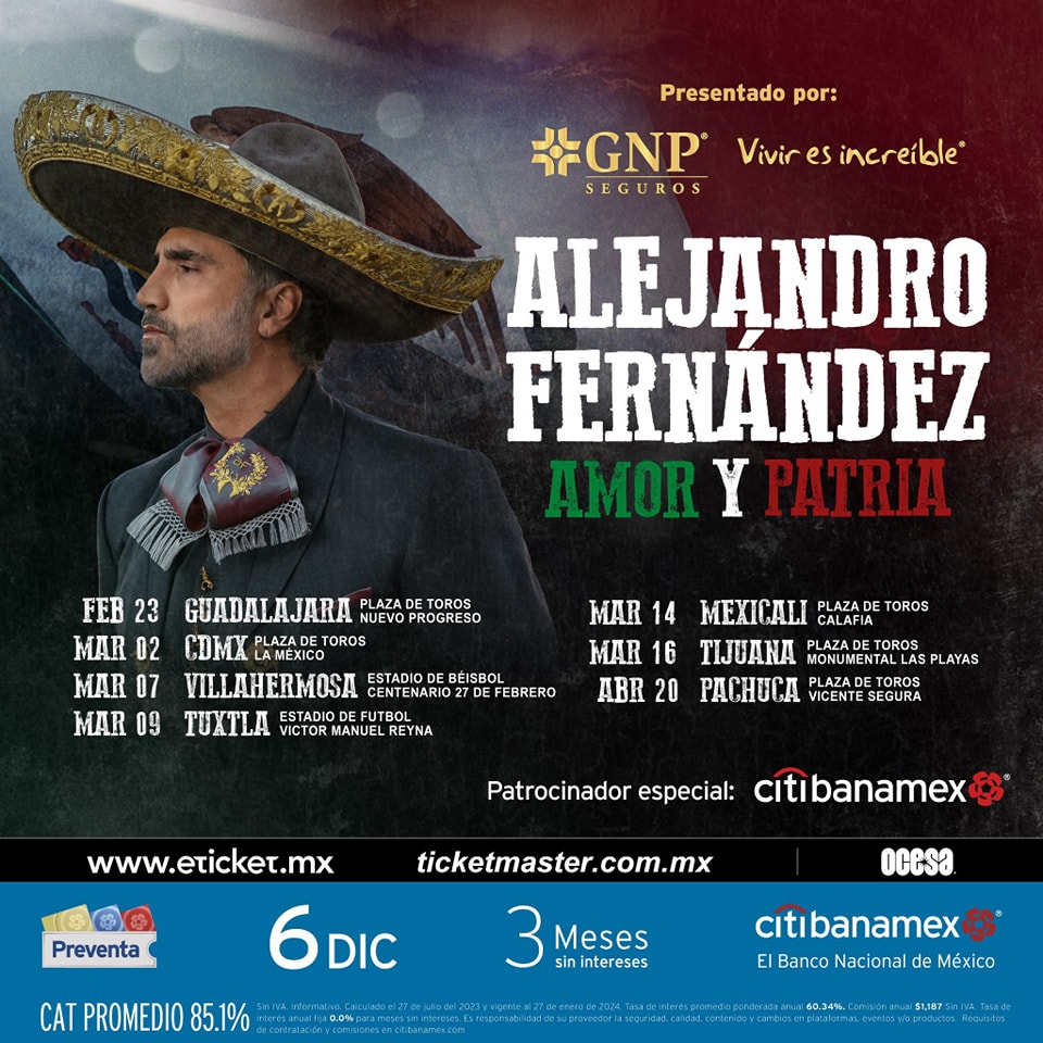 Alejandro Fernández regresa a La Plaza de Toros La México – RUIDO MAGAZINE
